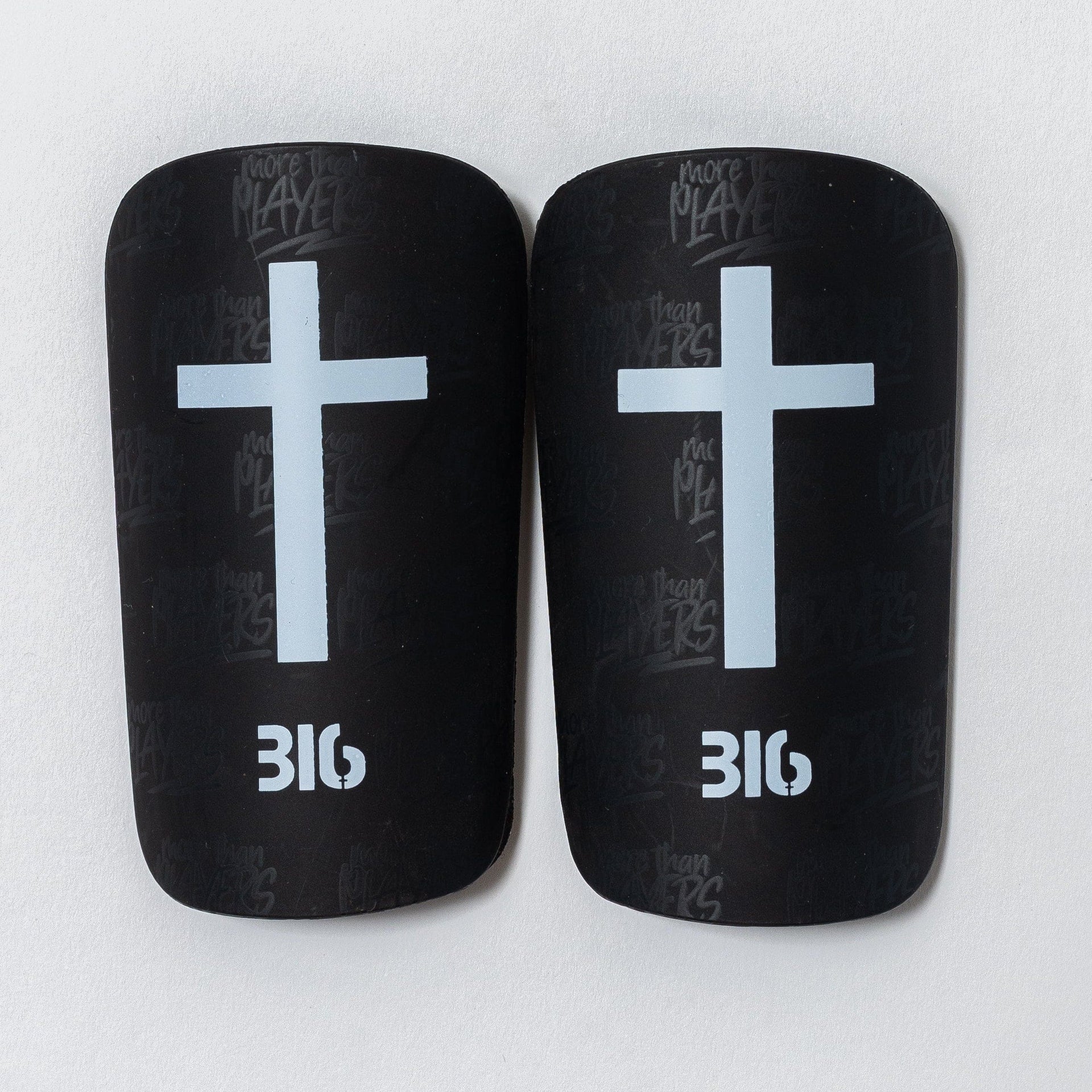Ballers In God 'Cross' Shin Pads Black - Ballers in God