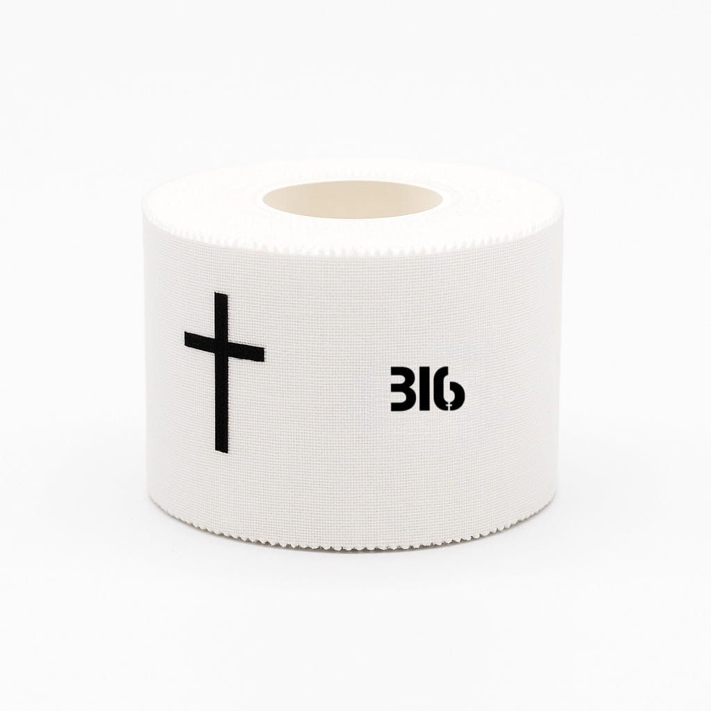 Cross Wrist tape White/Black - Ballers in God