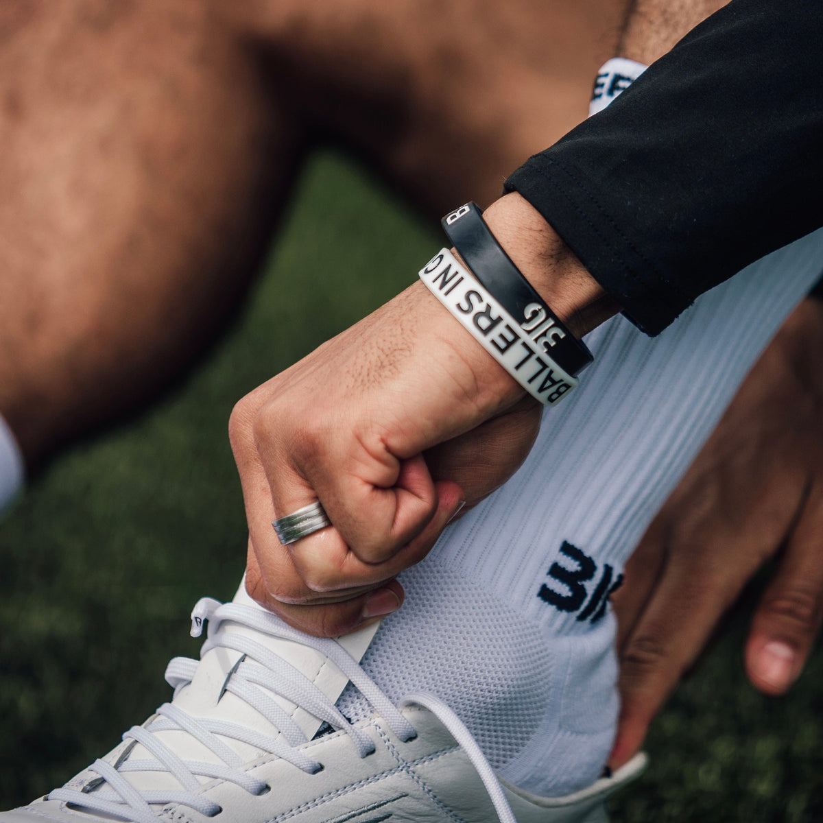 Ballers In God Wristband Twin-Pack White/Black – Ballers in God