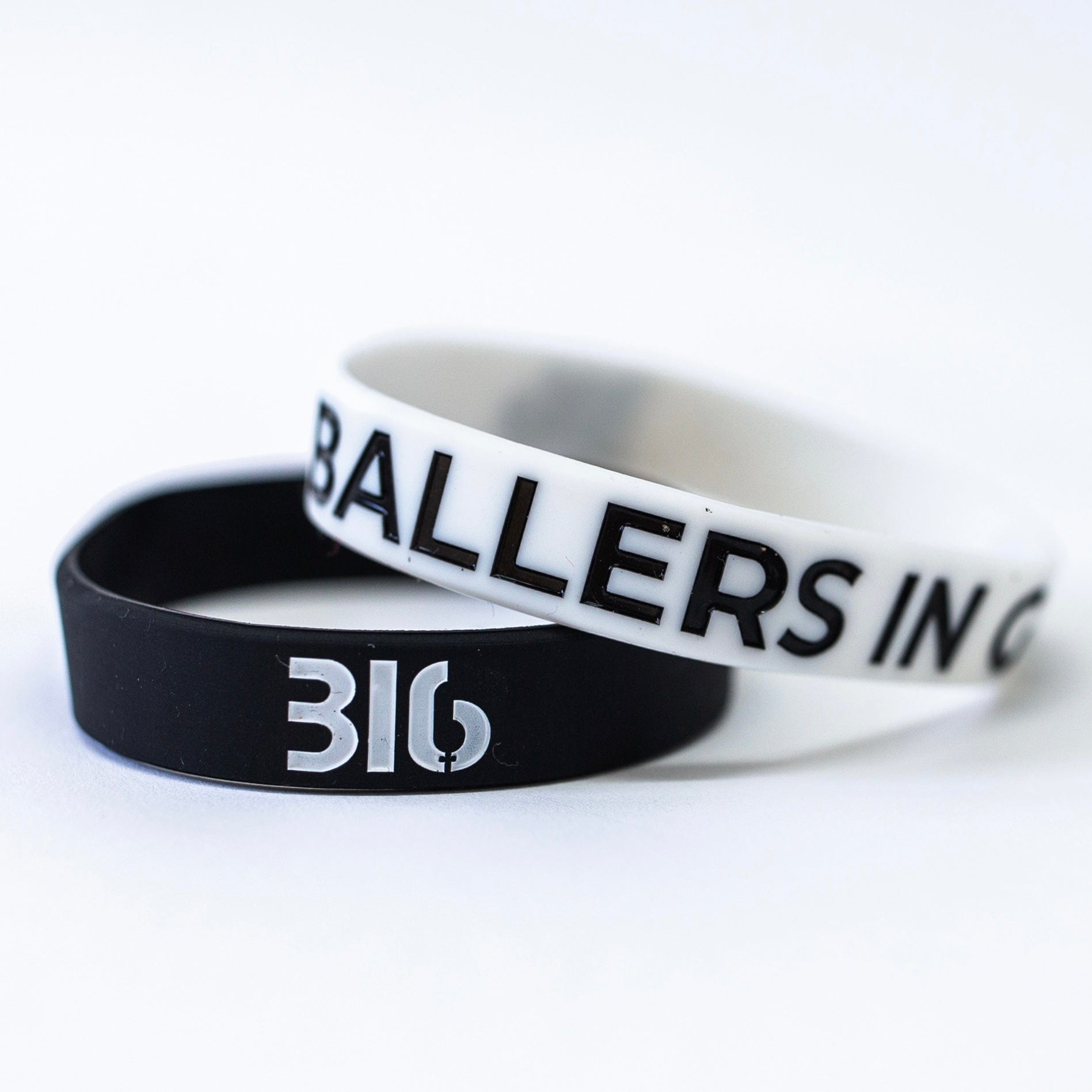 Ballers In God Wristband Twin-Pack - White & Black - Ballers in God