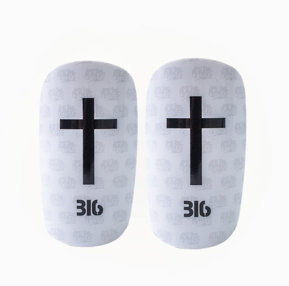 Ballers In God 'Cross' Shin pads White - Ballers in God